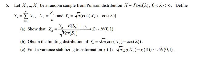Solved Let X1,…,Xn be a random sample from Poisson | Chegg.com