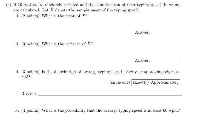 Solved 2. Suppose that the distribution of net typing rate | Chegg.com