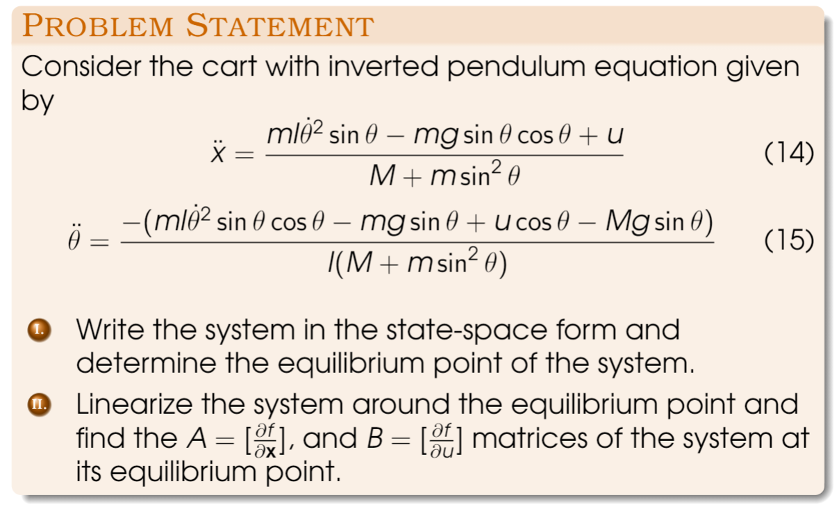 Solved PROBLEM STATEMENT Consider the cart with inverted | Chegg.com