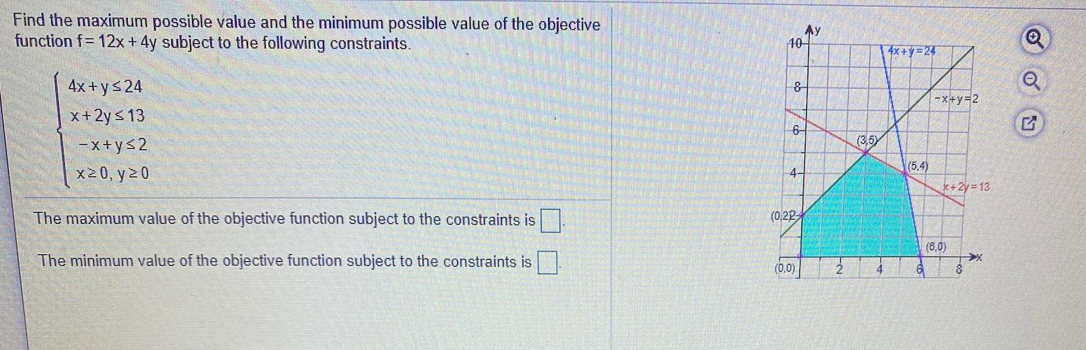 Solved Find the maximum possible value and the minimum | Chegg.com