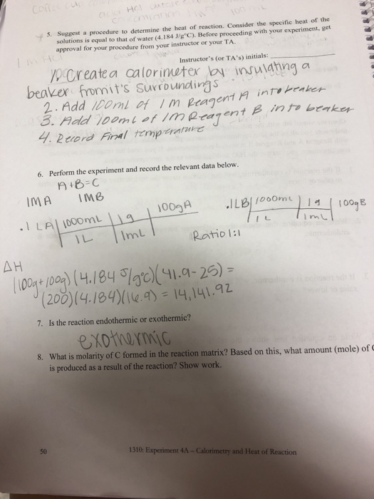 9. Using the data you collected, calculate qmatri. | Chegg.com
