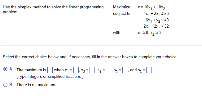 Solved Select the correct choice below and, if necessary, | Chegg.com