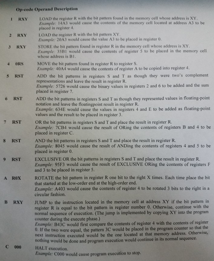 Solved Given The Following State Of Memory In Hexadecimal 8562