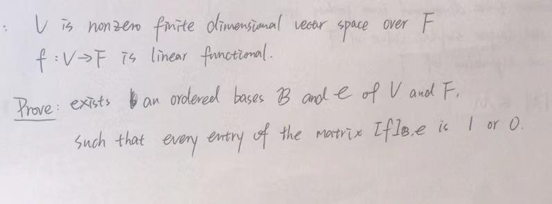 Solved V is nonzero finite dimensional recour space over F | Chegg.com