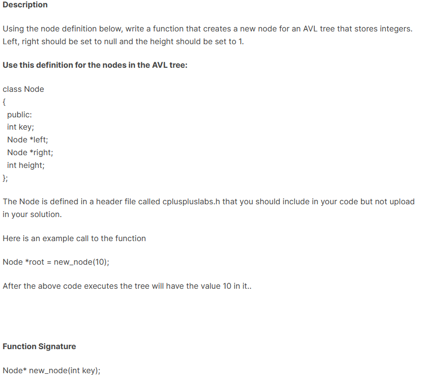 Solved Using the node definition below, write a function | Chegg.com