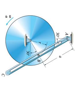 Solved Problem 16.151 The disk rotates with the angular | Chegg.com