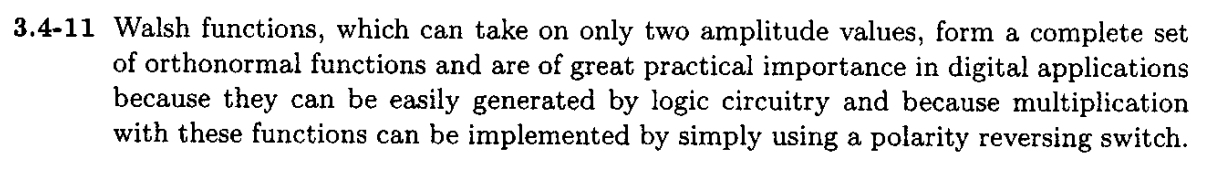4 11 Walsh Functions Which Can Take On Only Two