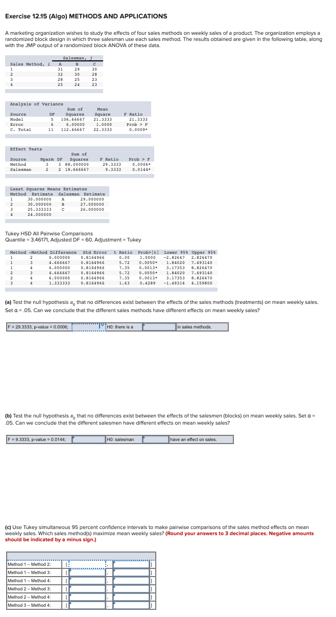 Solved Exercise 12.15 (Algo) METHODS AND APPLICATIONS A | Chegg.com