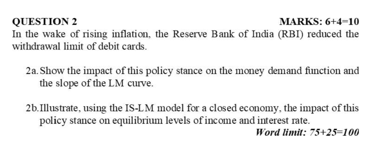 Solved QUESTION 2 MARKS: 6+4=10 In the wake of rising | Chegg.com