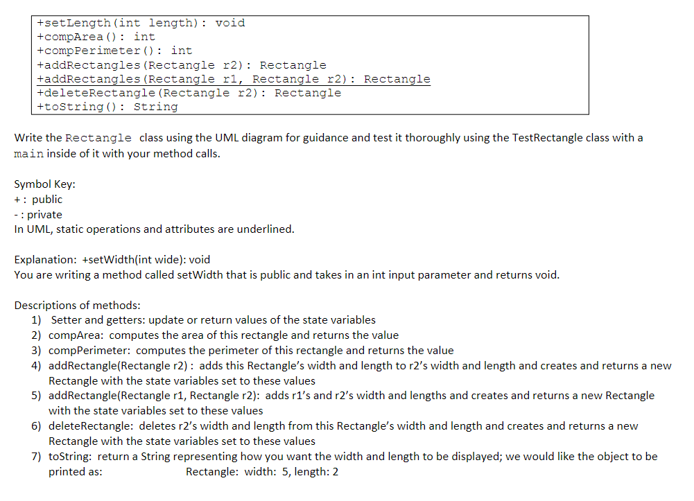 Solved Step 1: Create two classes: Rectangle and | Chegg.com