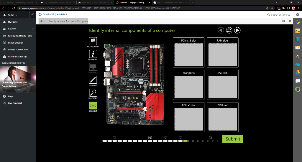 Solved IDENTIFY INTERNAL COMPOENETS OF A COMPUTER | Chegg.com