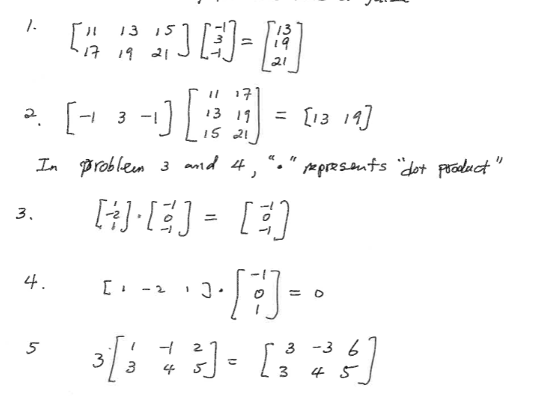 Solved 1. [1 5 3 33 | . 1 In probleen 3 and 4, "." | Chegg.com