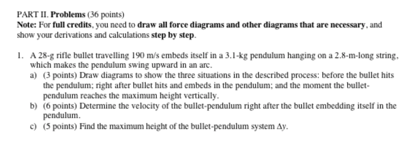 Solved PART II. Problems (36 points) Note: For full credits, | Chegg.com