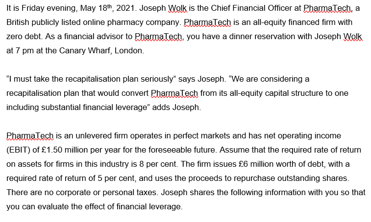 Solved It is Friday evening, May 18th, 2021. Joseph Wolk is | Chegg.com