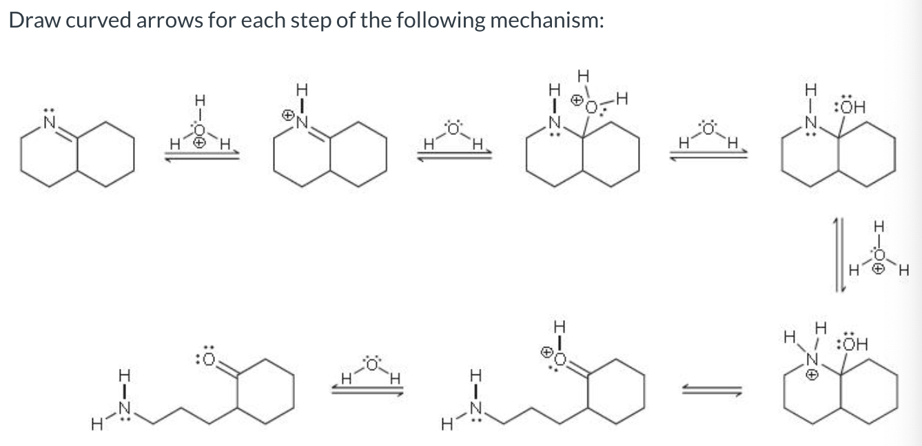 Solved Draw curved arrows for each step of the following | Chegg.com