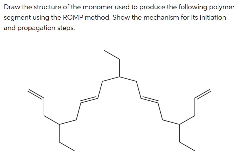 Solved Draw the structure of the monomer used to produce the | Chegg.com