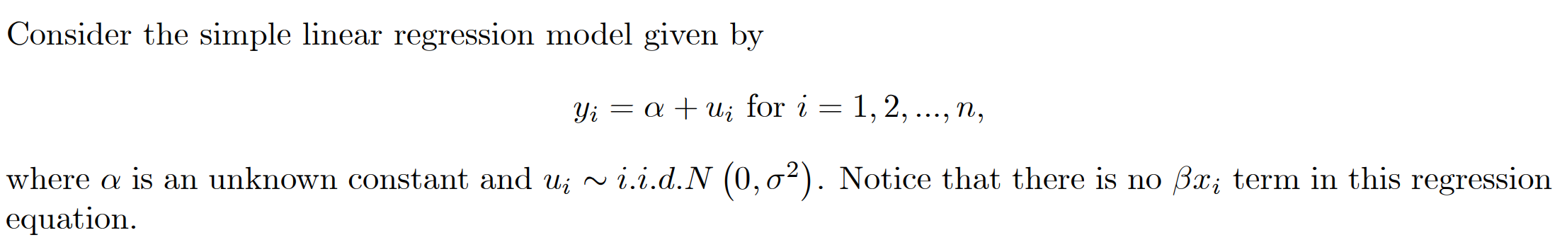 Solved Consider the simple linear regression model given by | Chegg.com