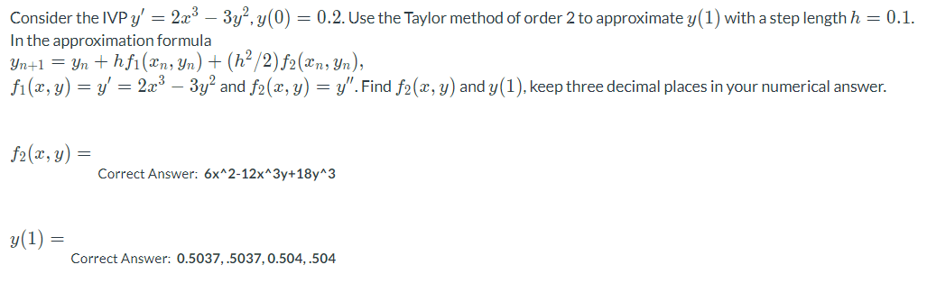 Solved Consider the IVP y′=2x3−3y2,y(0)=0.2. Use the Taylor | Chegg.com