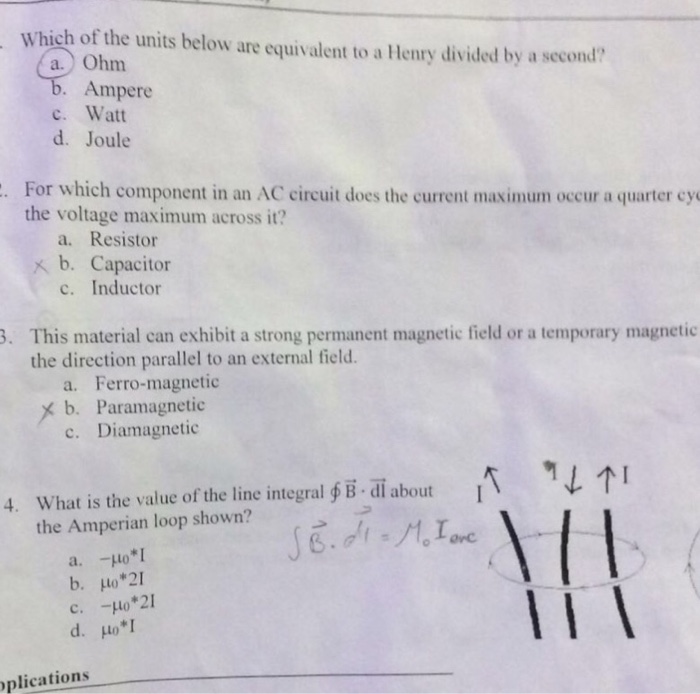 Solved Which of the units below are equivalent to a Henry | Chegg.com