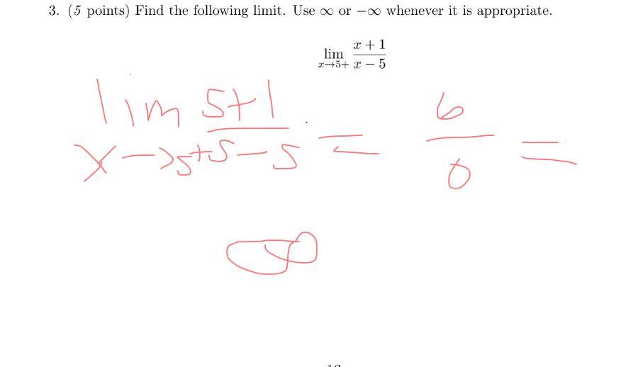 Solved Find the following Limit. Use infinity or negative | Chegg.com