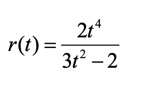 Solved r(t)=3t2−22t4 | Chegg.com