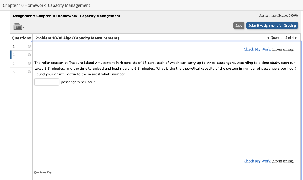 Solved Assignment: Chapter 10 Homework: Capacity Management | Chegg.com Solved Assignment: Chapter 10 Homework: Capacity Management | Chegg.com