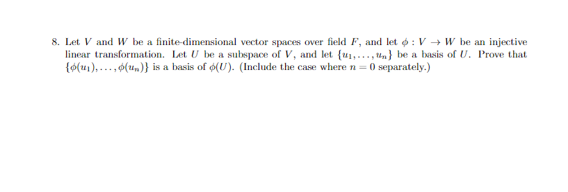 Solved Let V and W be a finite-dimensional vector spaces | Chegg.com