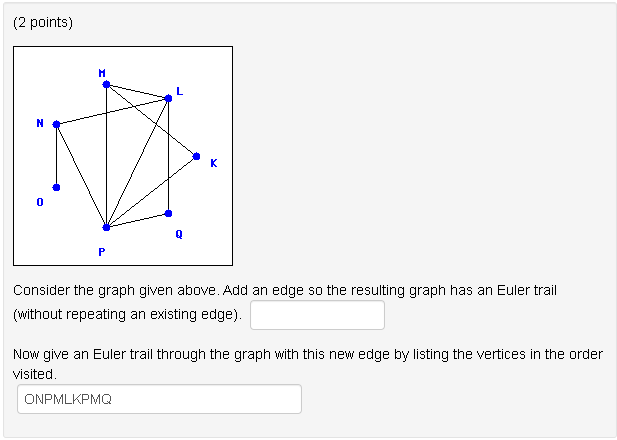 Solved (2 points) Consider the graph given above. Add an | Chegg.com
