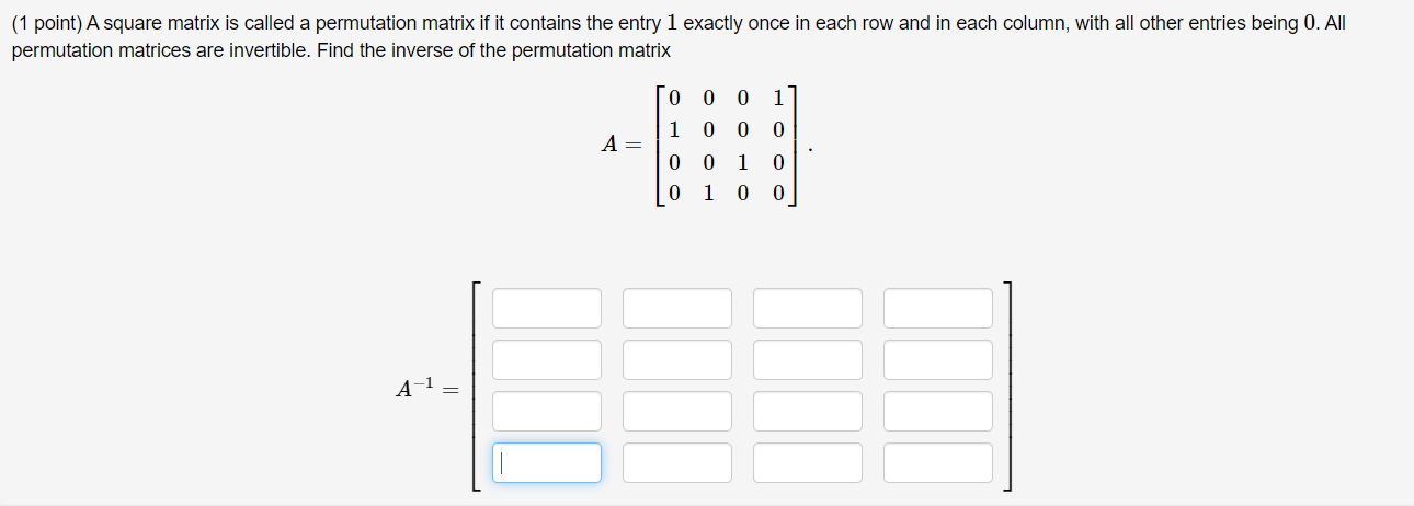 Solved ( 1 point) Find a 2×2 matrix such that | Chegg.com