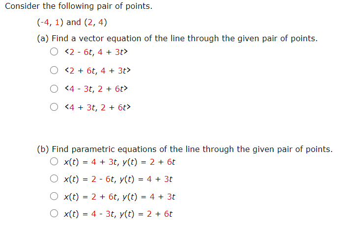 Solved 1) Consider the parametric equations below. x = 3t - | Chegg.com