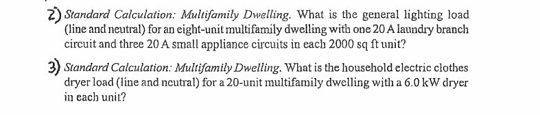 Solved Z) Standard Calculation: Mulifamily Dwelling. What is | Chegg.com