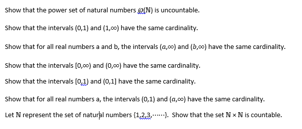 Solved Show that the power set of natural numbers (@IN) is | Chegg.com