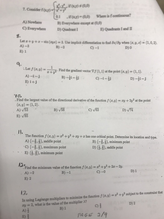 Solved Indicate CDARXEN OR SHADE) answers‰ answer sheet. Put | Chegg.com