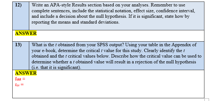 Solved Part II: SPSS Application These questions require the | Chegg.com
