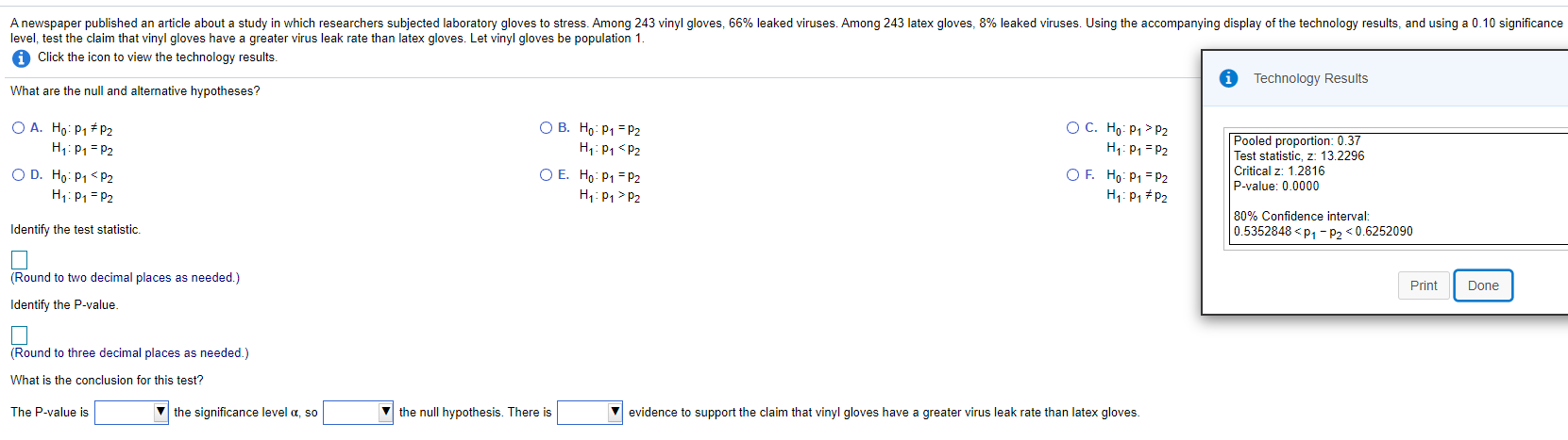 Solved Drop down options: 1. Greater than, Less than 2. | Chegg.com