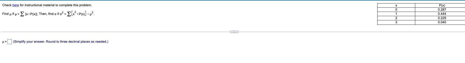 Solved Check here for instructional material to complete | Chegg.com