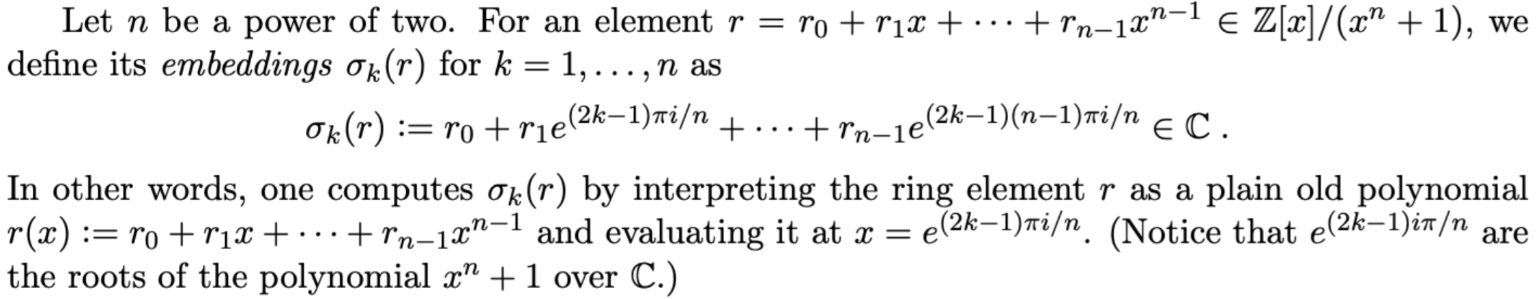 Let n be a power of two. For an element | Chegg.com