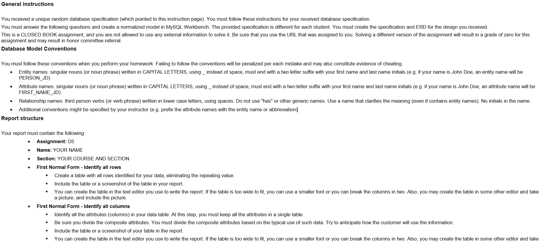 Solved General Instructions You received a unique random | Chegg.com