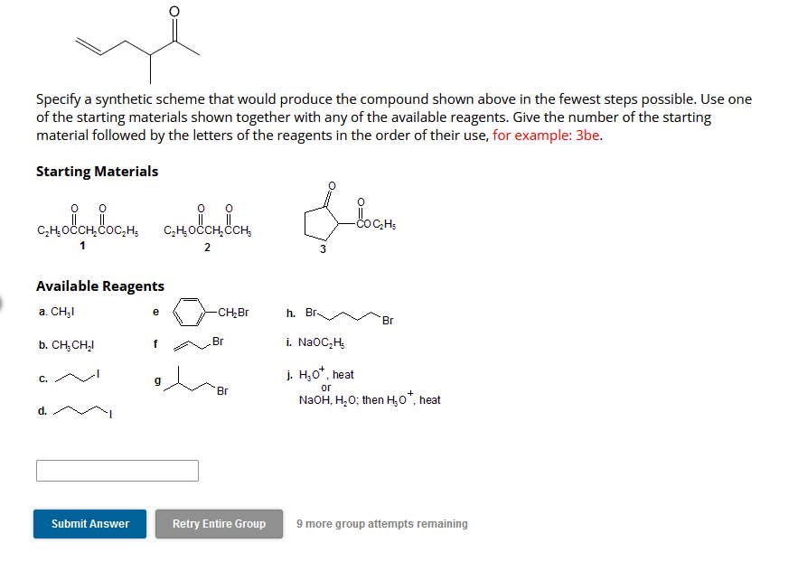 Solved Specify A Synthetic Scheme That Would Produce The 