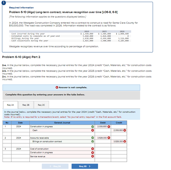 Solved Required Information Problem 6-10 (Algo) Long-term | Chegg.com