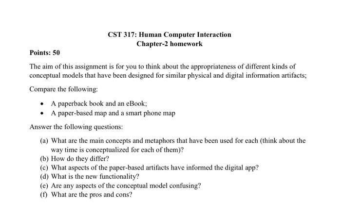 Solved Cst 317 Human Computer Interaction Chapter 2