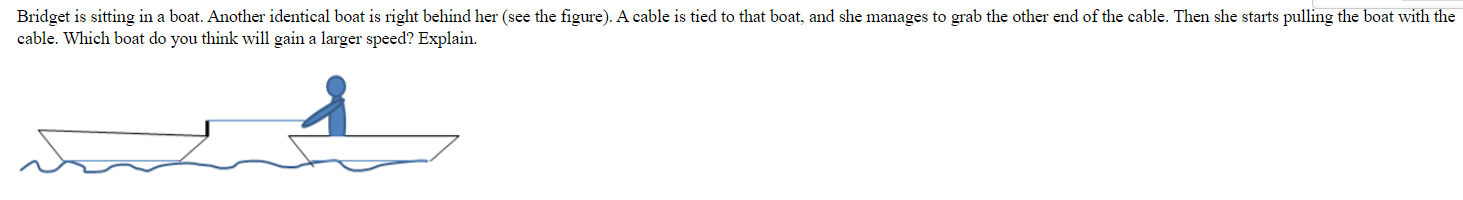Solved cable. Which boat do you think will gain a larger | Chegg.com