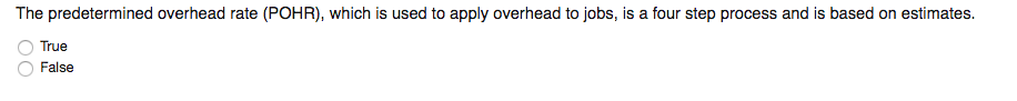 Solved The predetermined overhead rate (POHR), which is used | Chegg.com
