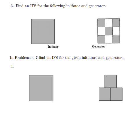 3. Find an IFS for the following initiator and | Chegg.com