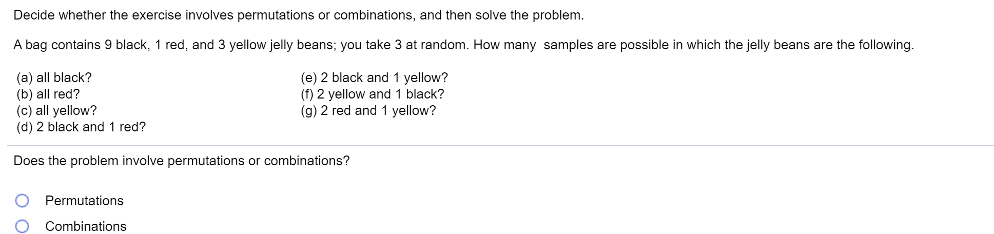 Solved Decide whether the exercise involves permutations or | Chegg.com