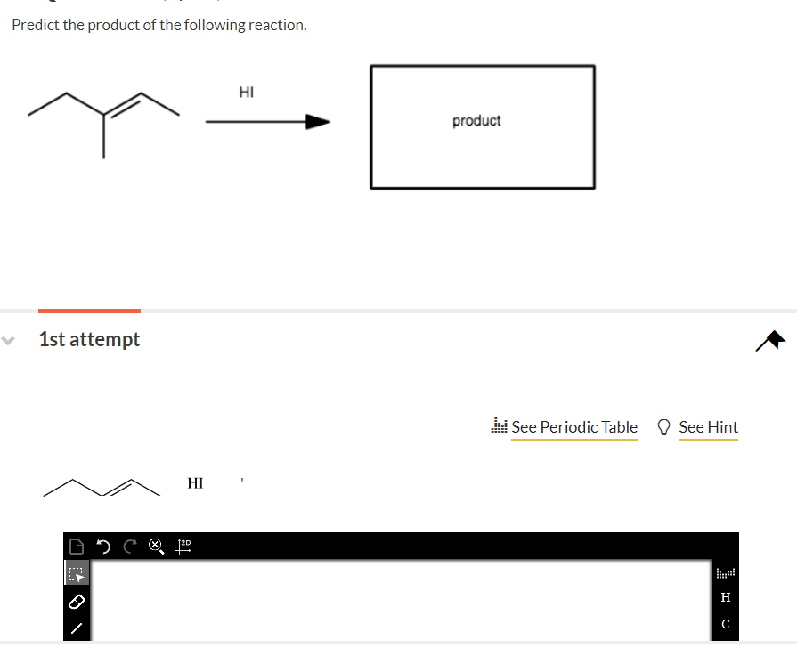 Solved Predict the product of the following reaction. HI | Chegg.com