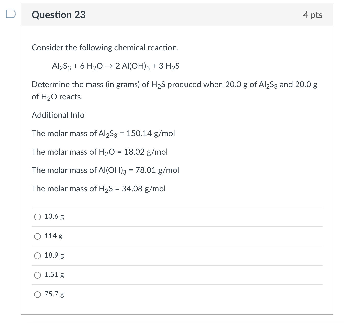 Solved Consider the following chemical reaction. Al2 | Chegg.com