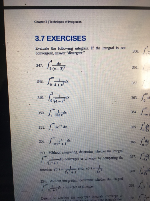 Solved Chapter 3 ITechniques of Integration 3.7 EXERCISES | Chegg.com