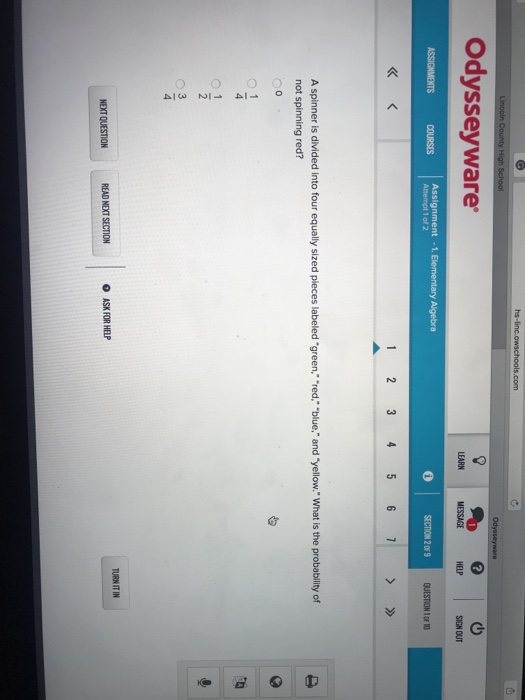 Solved Od Odysseyware LEARN SIGN OUT Assignment 1 Attempt 1 Chegg