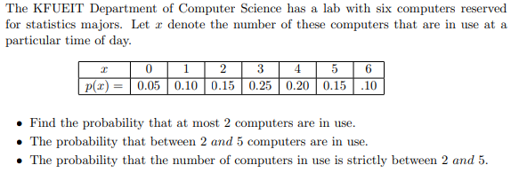Solved The KFUEIT Department of Computer Science has a lab | Chegg.com